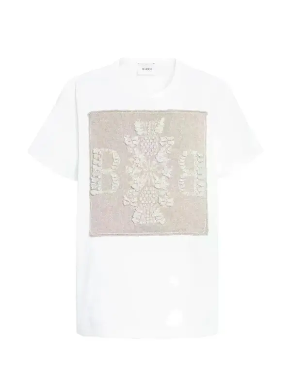 BARRIE Logo-patch Cashmere T-shirt