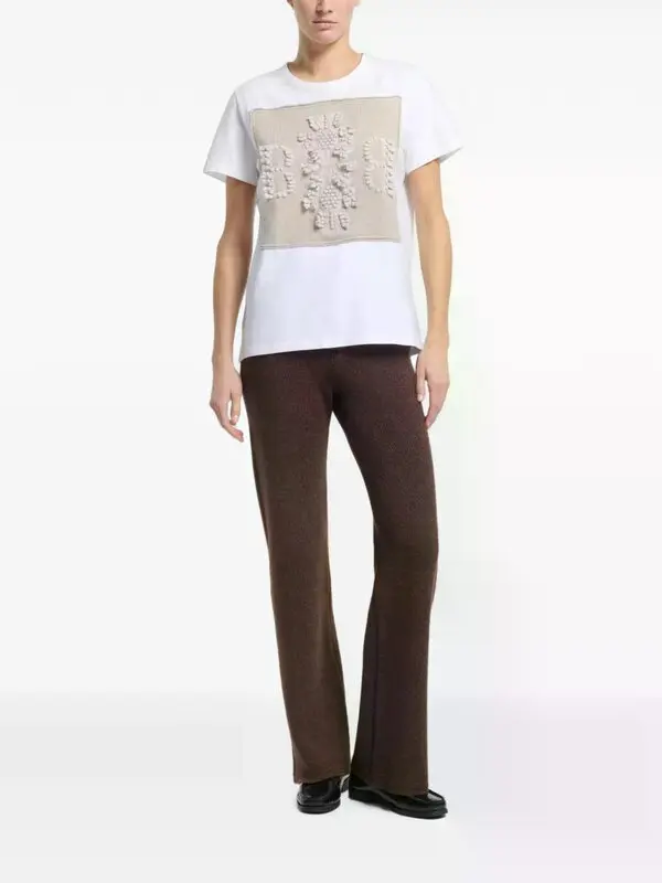 BARRIE Logo-patch Cashmere T-shirt