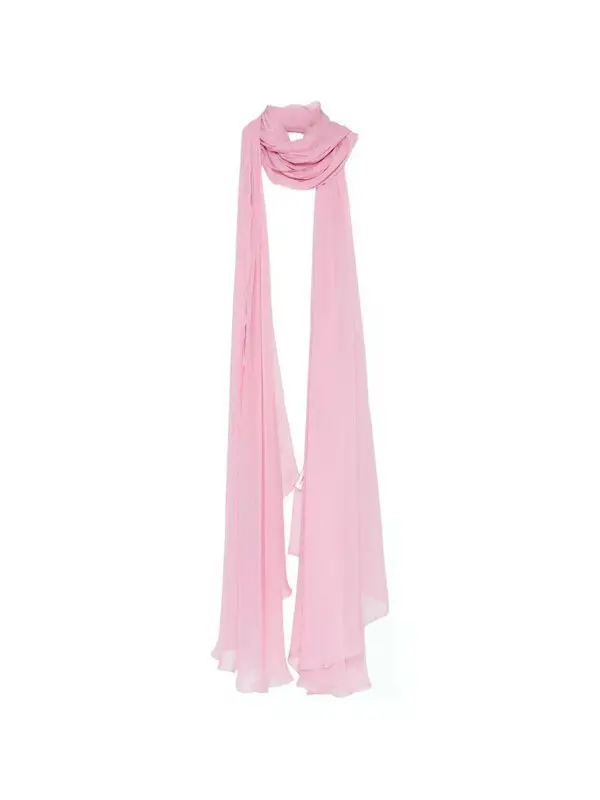 Zuhair Murad Silk Chiffon Long Scarf - Pink