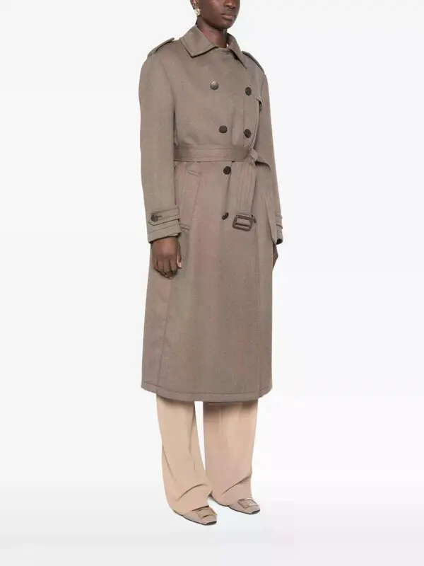 Tagliatore Double-breasted Belted Coat