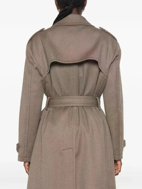 Tagliatore Double-breasted Belted Coat