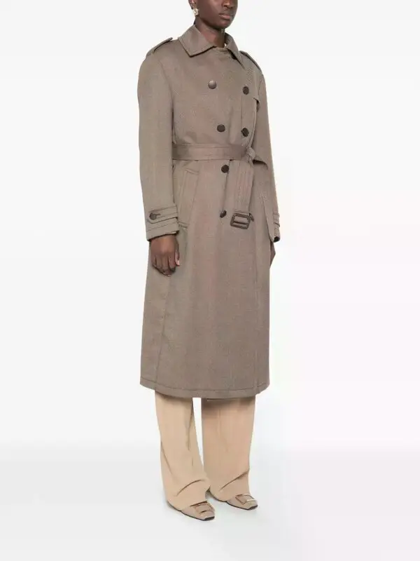 Tagliatore Double-breasted Belted Coat