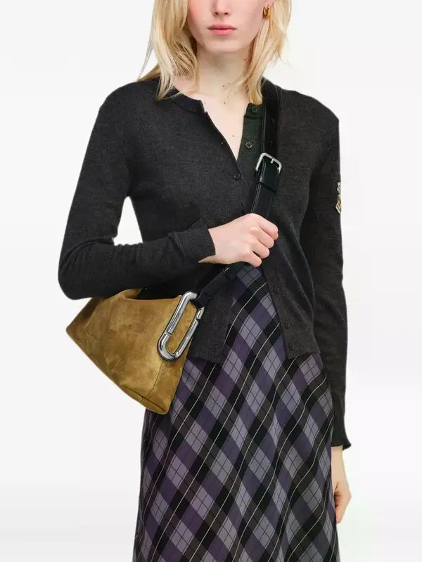 Marc Jacobs Scene Medium Shoulder Bag In Suede - Neutrals