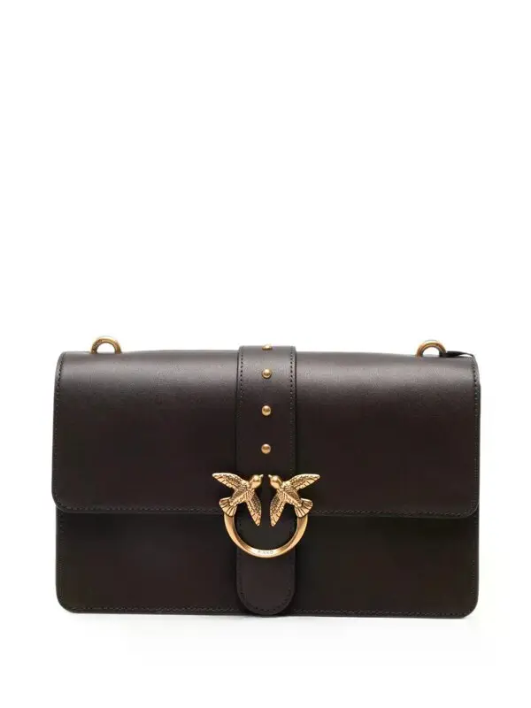 Pinko Love Birds Leather Cross Body Bag - Brown