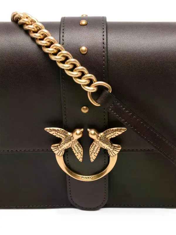 Pinko Love Birds Leather Cross Body Bag