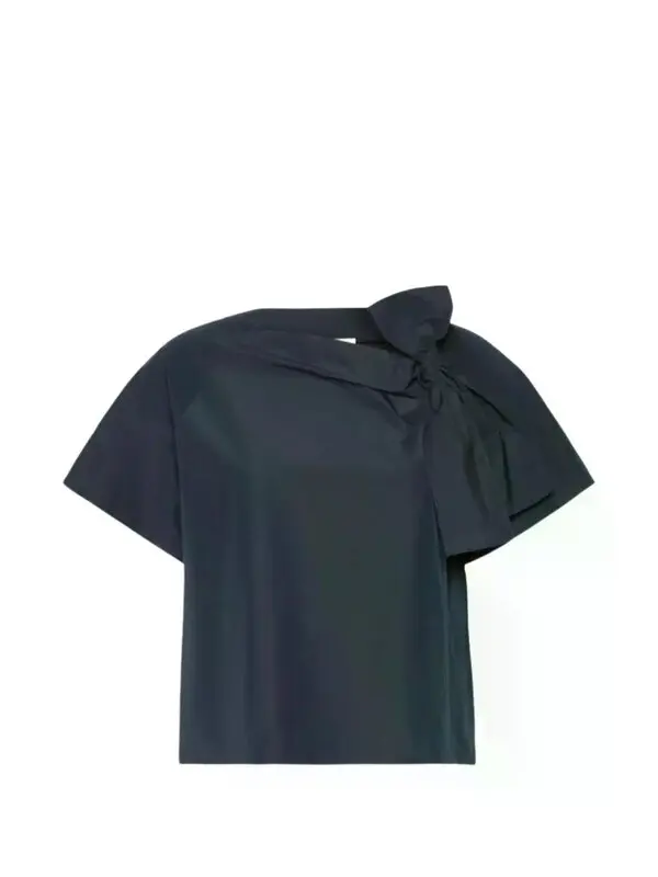 Max Mara Cotton-blend Taffeta Blouse - Blue