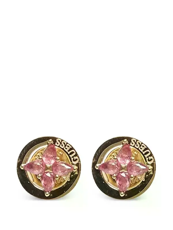 Guess Crystal-embellished Floral Earrings