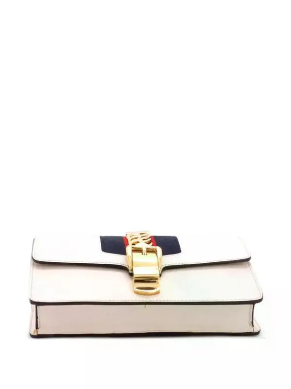Gucci Sylvie Leather Shoulder Bag - White
