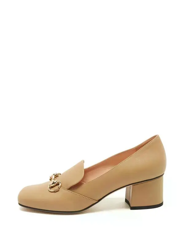 Gucci Horsebit Block Heel Pumps - Neutrals