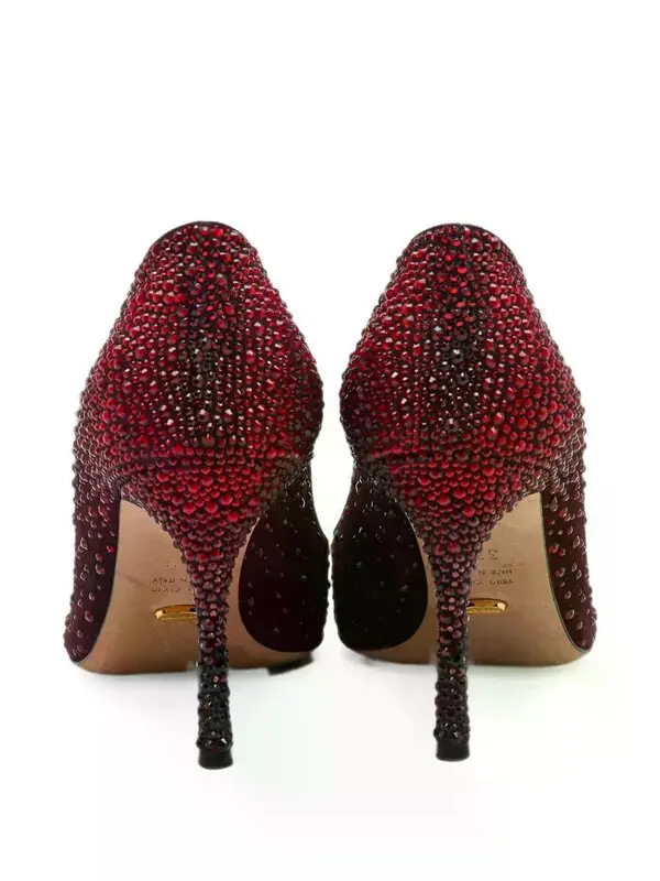 SERGIO ROSSI Crystal-embellished Peep-toe Pumps