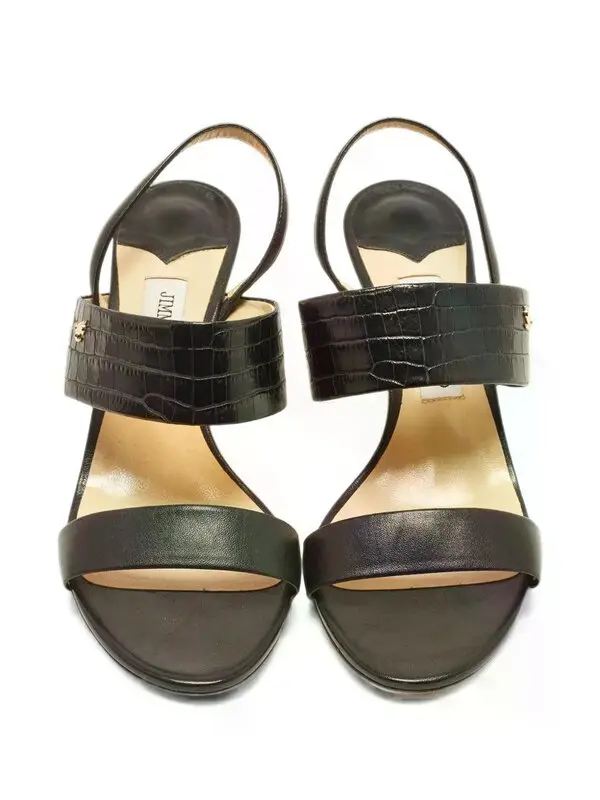 JIMMY CHOO Salise Crocodile-effect Sandals