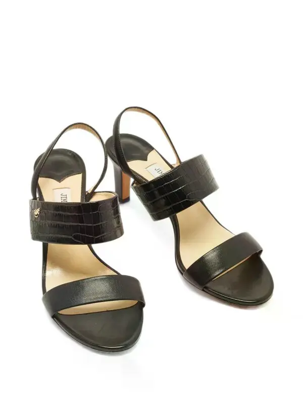 JIMMY CHOO Salise Crocodile-effect Sandals