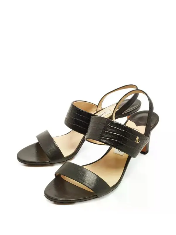 JIMMY CHOO Salise Crocodile-effect Sandals