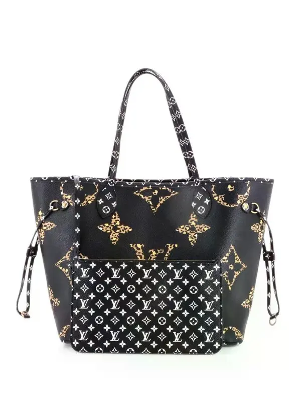 LOUIS VUITTON Neverfull Nm Limited Edition Jungle Monogram Giant Mm Tote Bag - Black