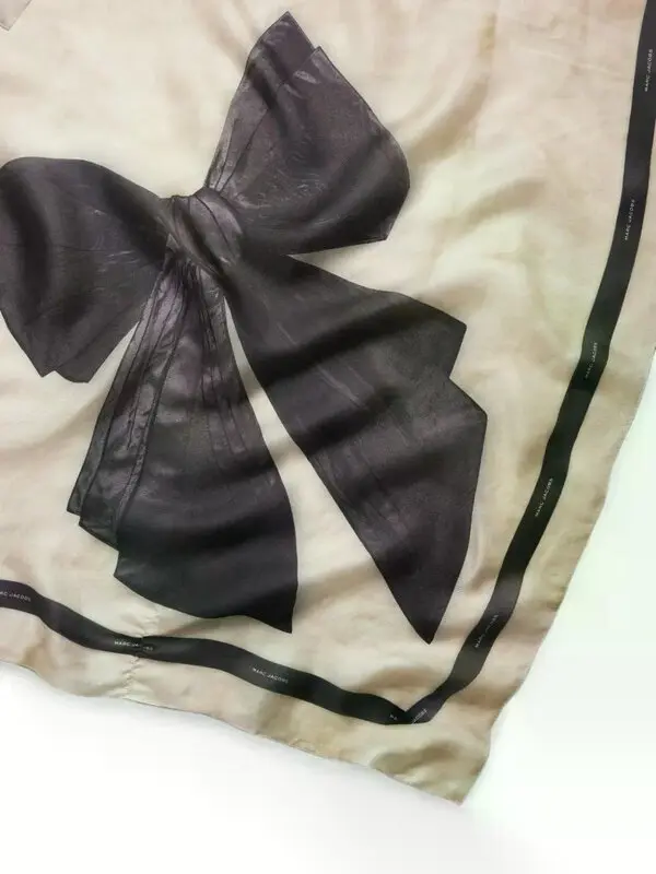 Marc Jacobs Bow-print Silk Scarf