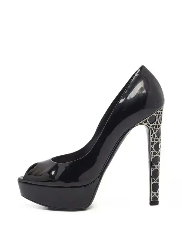 Dior Cannage Peep-toe Pumps