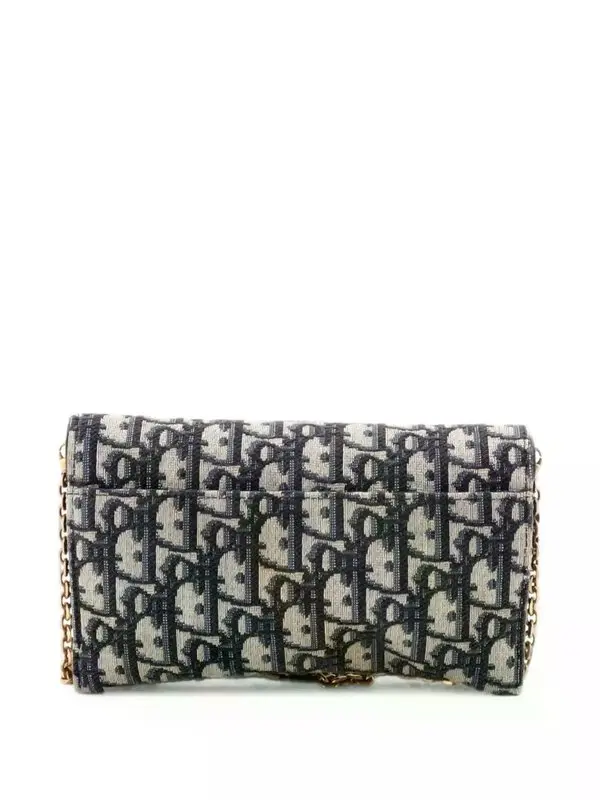 Dior Saddle Chain Wallet Oblique Canvas Crossbody Bag