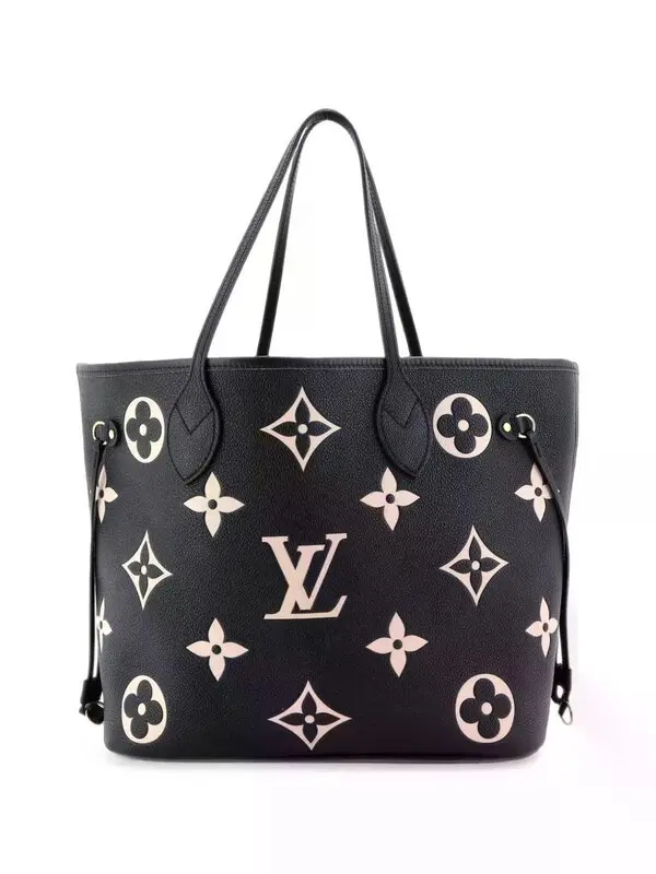 LOUIS VUITTON Neverfull Nm Bicolor Monogram Empreinte Giant Mm Tote Bag - Black