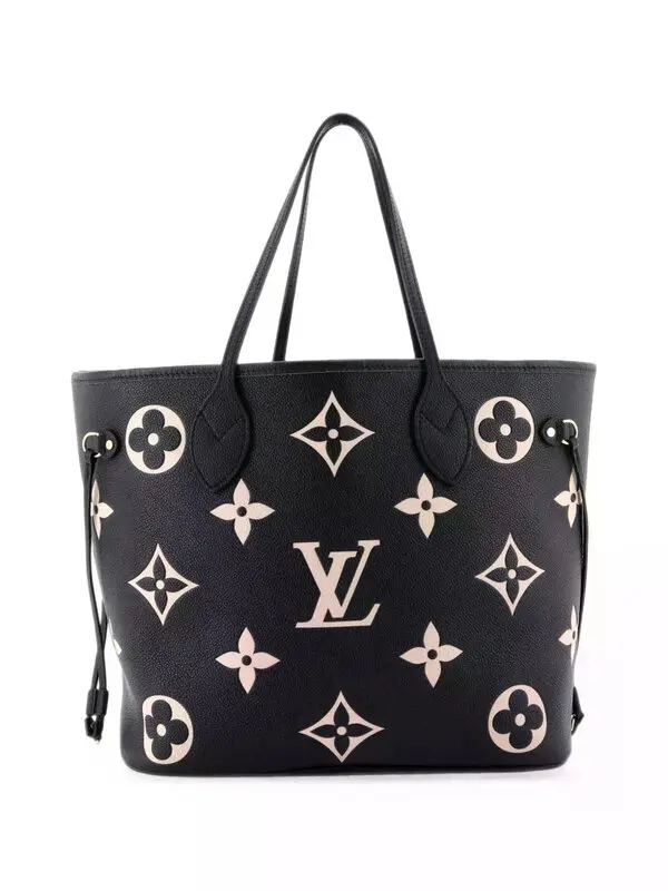LOUIS VUITTON Neverfull Nm Bicolor Monogram Empreinte Giant Mm Tote Bag - Black