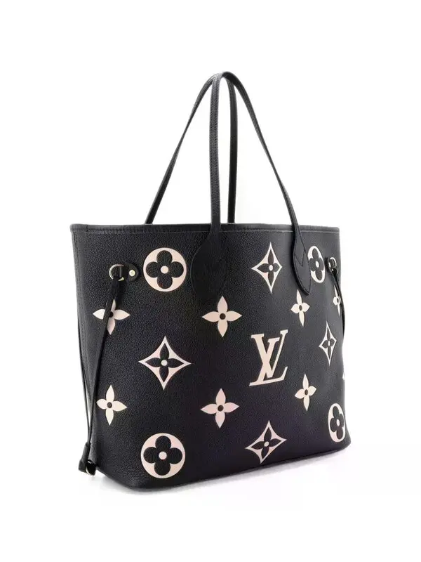 LOUIS VUITTON Neverfull Nm Bicolor Monogram Empreinte Giant Mm Tote Bag - Black