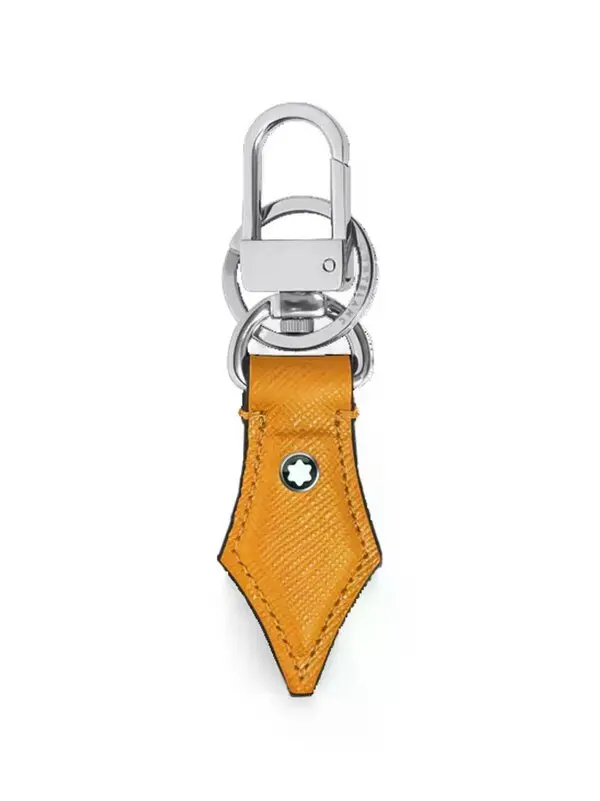 Montblanc Nib-shape Leather Keyring - Yellow