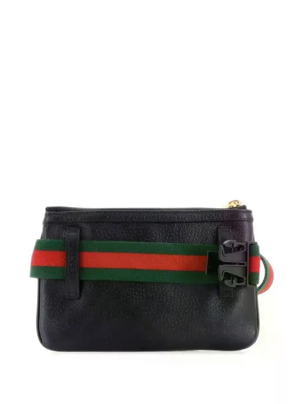 Gucci Ophidia Heart Utility Double Leather Belt Bag - Black