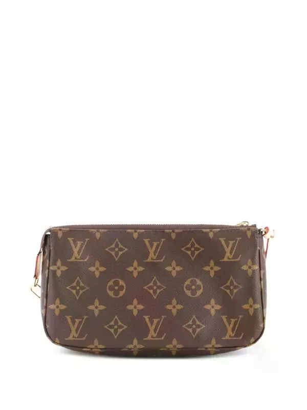 LOUIS VUITTON Monogram Canvas Pochette Accessoires Nm Clutch Bag - Brown