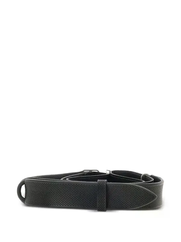 Orciani Laser-perforated Leather Belt - Black