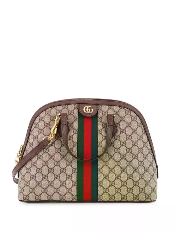 Gucci Ophidia Dome Top Handle Bag Gg Coated Canvas Medium Satchel