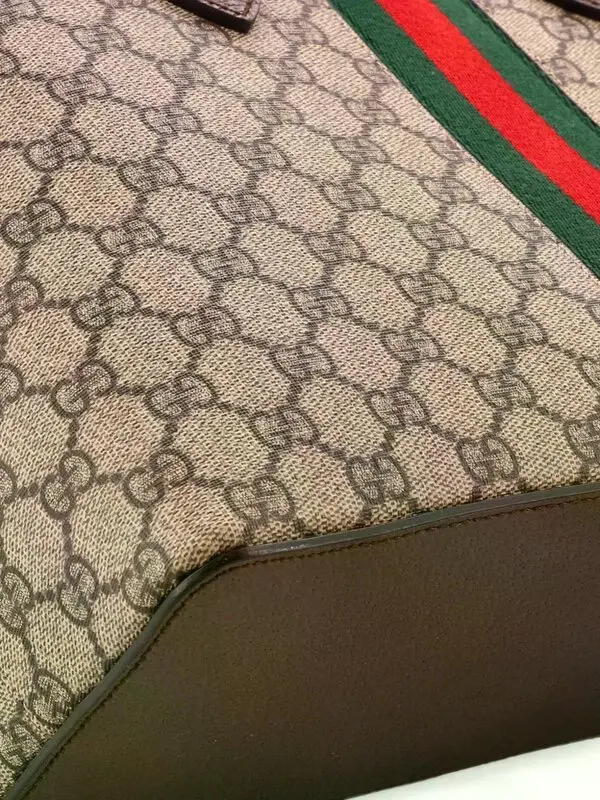 Gucci Ophidia Dome Top Handle Bag Gg Coated Canvas Medium Satchel