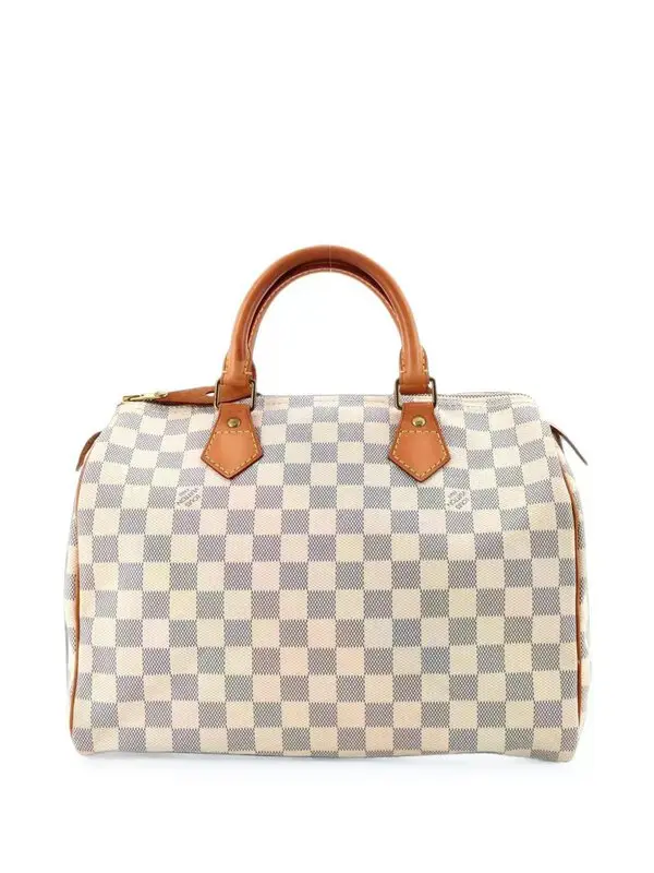 LOUIS VUITTON Damier Satchel Handbag - White