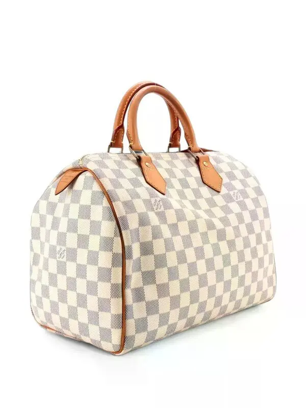 LOUIS VUITTON Damier Satchel Handbag - White
