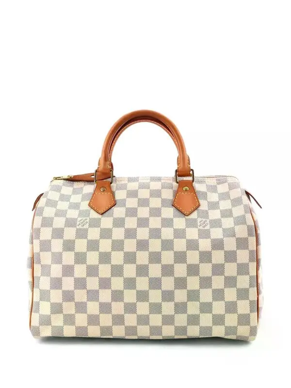 LOUIS VUITTON Damier Satchel Handbag - White