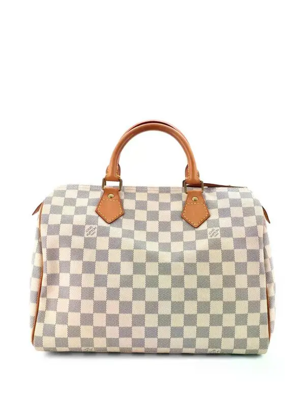 LOUIS VUITTON Damier Satchel Handbag - White