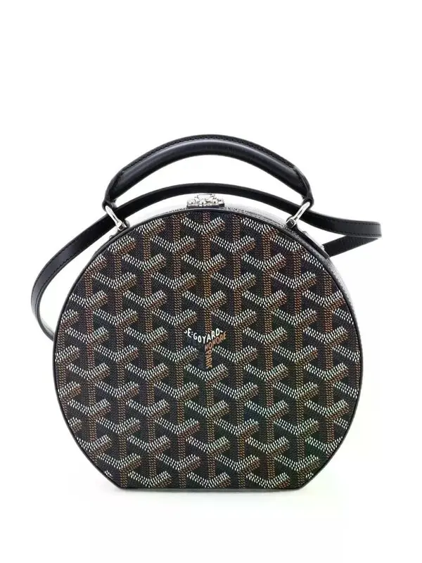 Goyard Alto Hatbox Bag Coated Canvas Satchel - Black