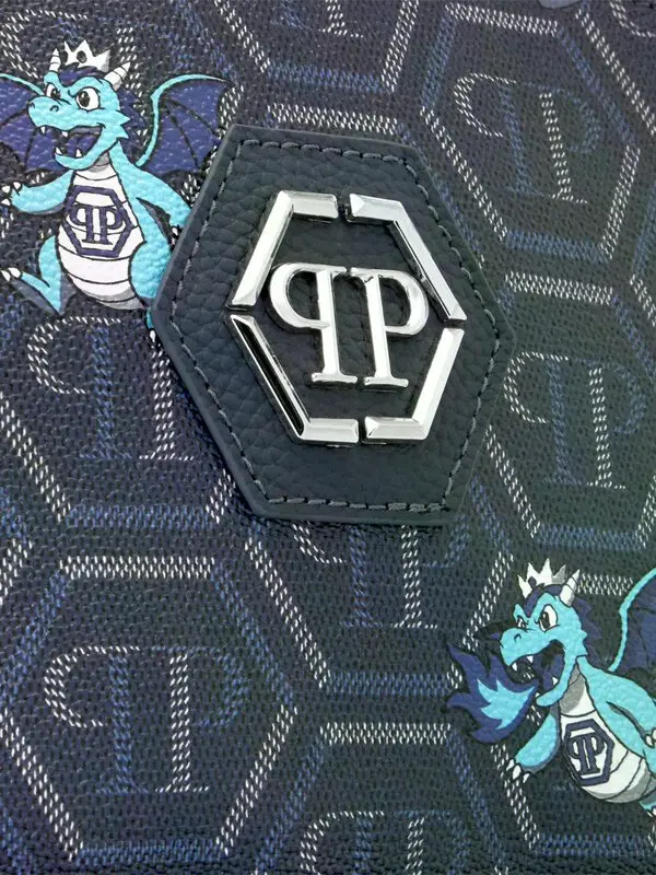 Philipp Plein Monogram-print Dragon-motif Shoulder Bag
