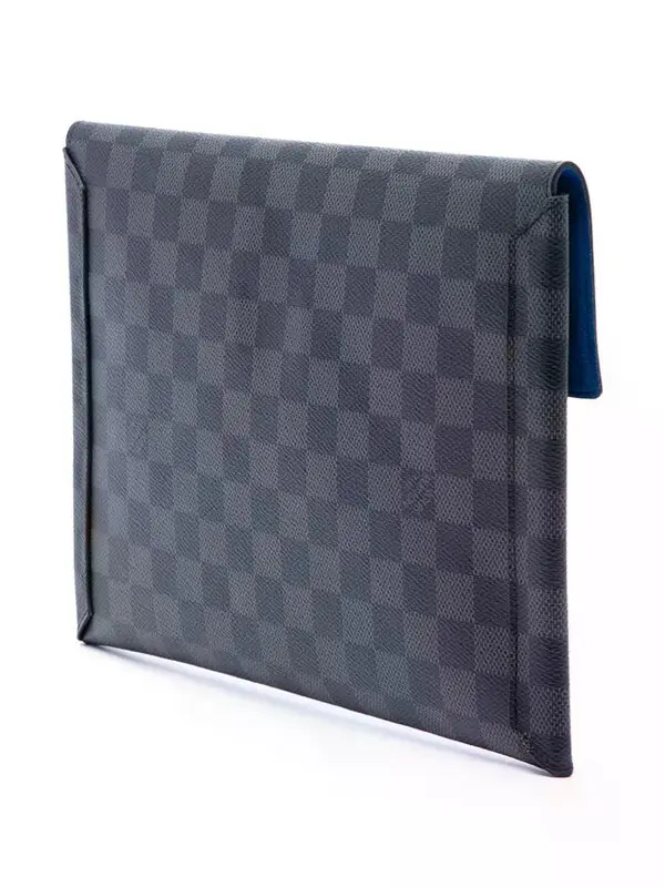 LOUIS VUITTON 2019 Damier Graphite Alpha Pochette Gm Clutch Bag