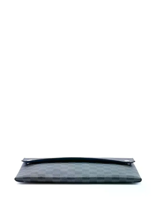 LOUIS VUITTON 2019 Damier Graphite Alpha Pochette Gm Clutch Bag