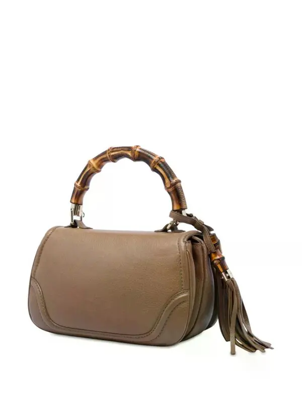 Gucci Calfskin New Bamboo Satchel - Brown