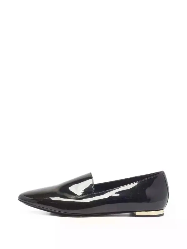 Burberry Pointed-toe Leather Loafers - Black