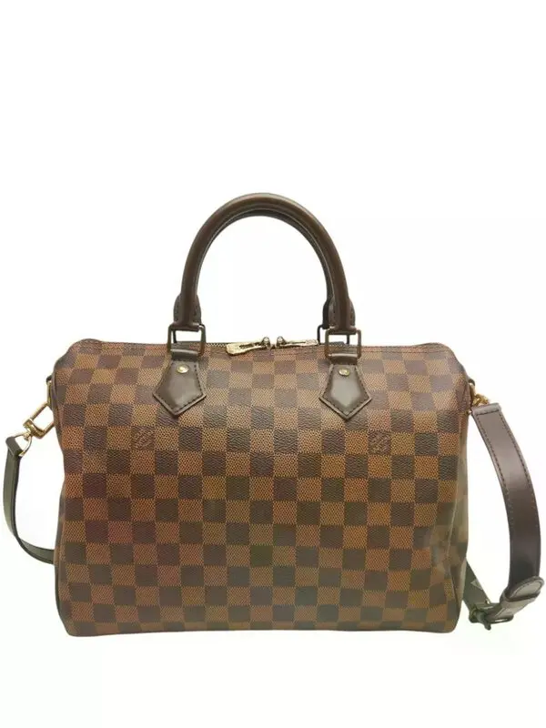 LOUIS VUITTON Damier Ebene Speedy Bandouliere 30 Satchel - Brown