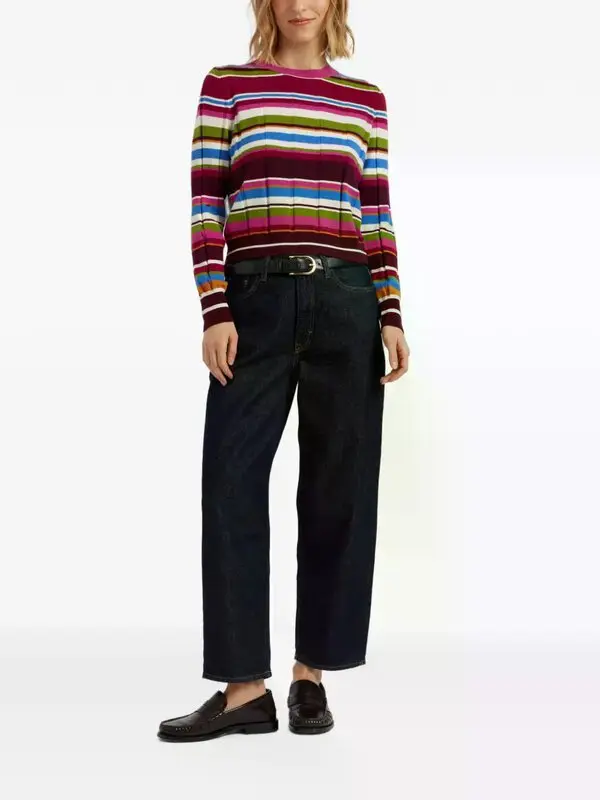 Chinti & Parker Stripe-pattern Ribbed-knit Sweater