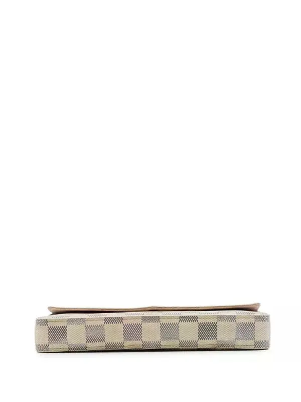 LOUIS VUITTON Damier Azur Pochette Felicie Crossbody Bag - White