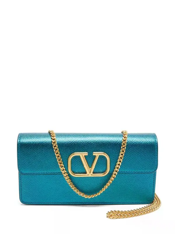 Valentino Garavani Leather Vlogo Signature Mini Bag - Green