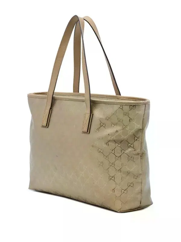 Gucci 2016-2026 Medium Gg Imprime Tote Bag - Gold