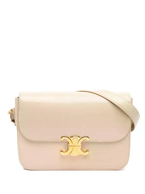 Celine Classique Shiny Calfskin Triomphe Crossbody Bag - Neutrals