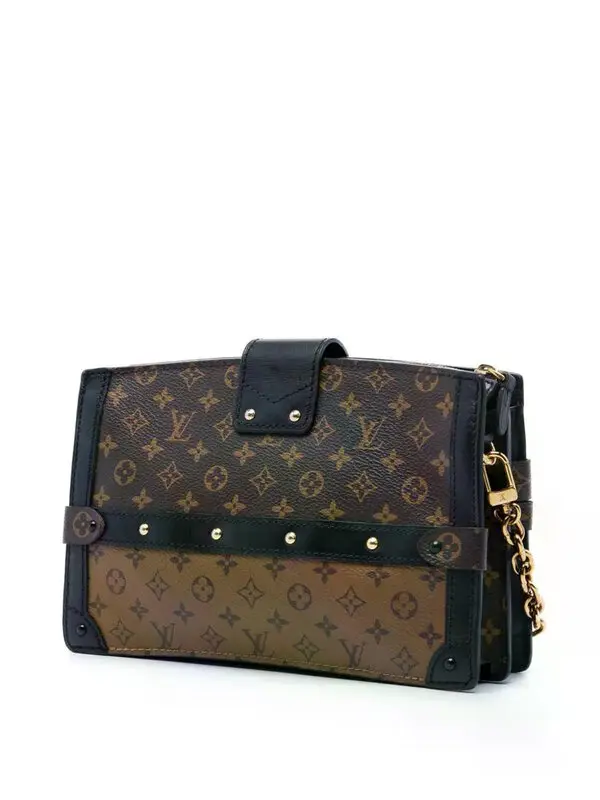LOUIS VUITTON 2000-2026 Monogram Reverse Trunk Clutch Crossbody Bag