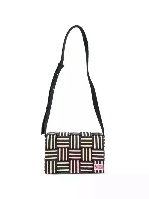 Bottega Veneta Cassette Woven Shoulder Bag - Black