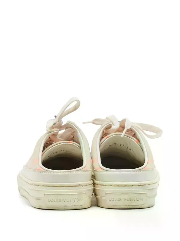 LOUIS VUITTON Monogram Stellar Sneaker Mules - White