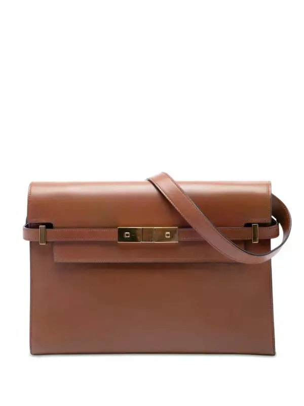 Saint Laurent Smooth Calfskin Manhattan Shoulder Bag - Brown